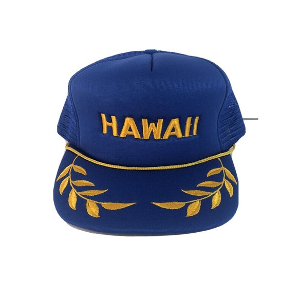 R.O.C. | Accessories | Vintage Hawaii Trucker Snapback Hat Blue Mesh ...